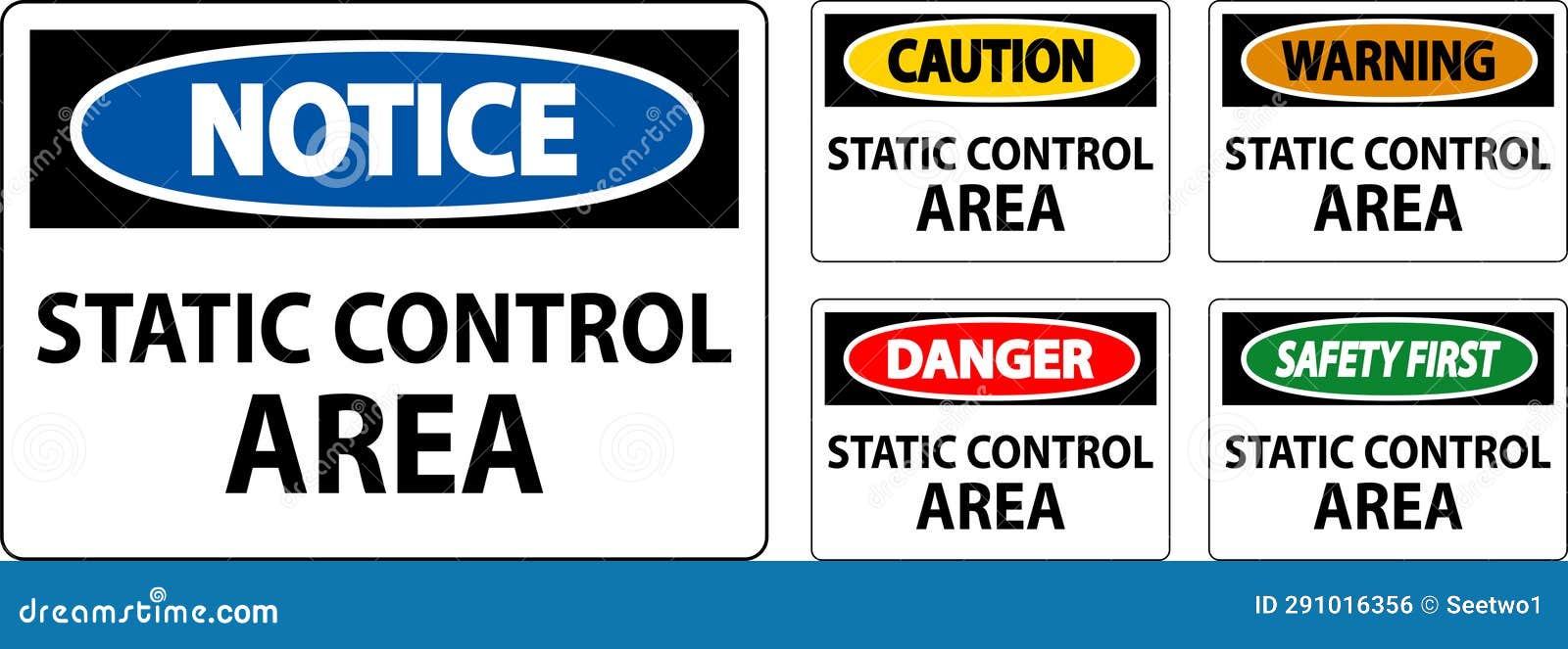Caution Sign Static Control Area Stock Vector - Illustration of circuit ...