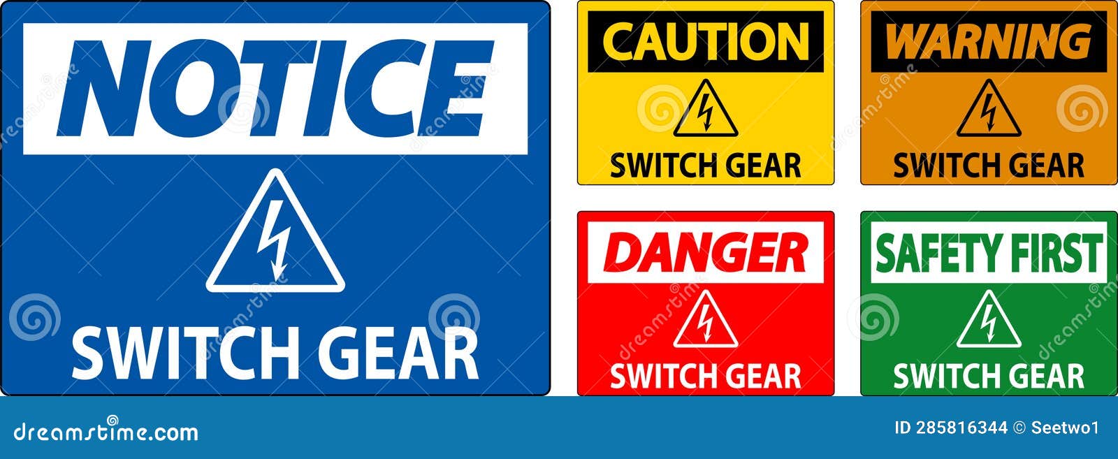 Caution Sign, Switch Gear Sign Stock Vector - Illustration of industry ...