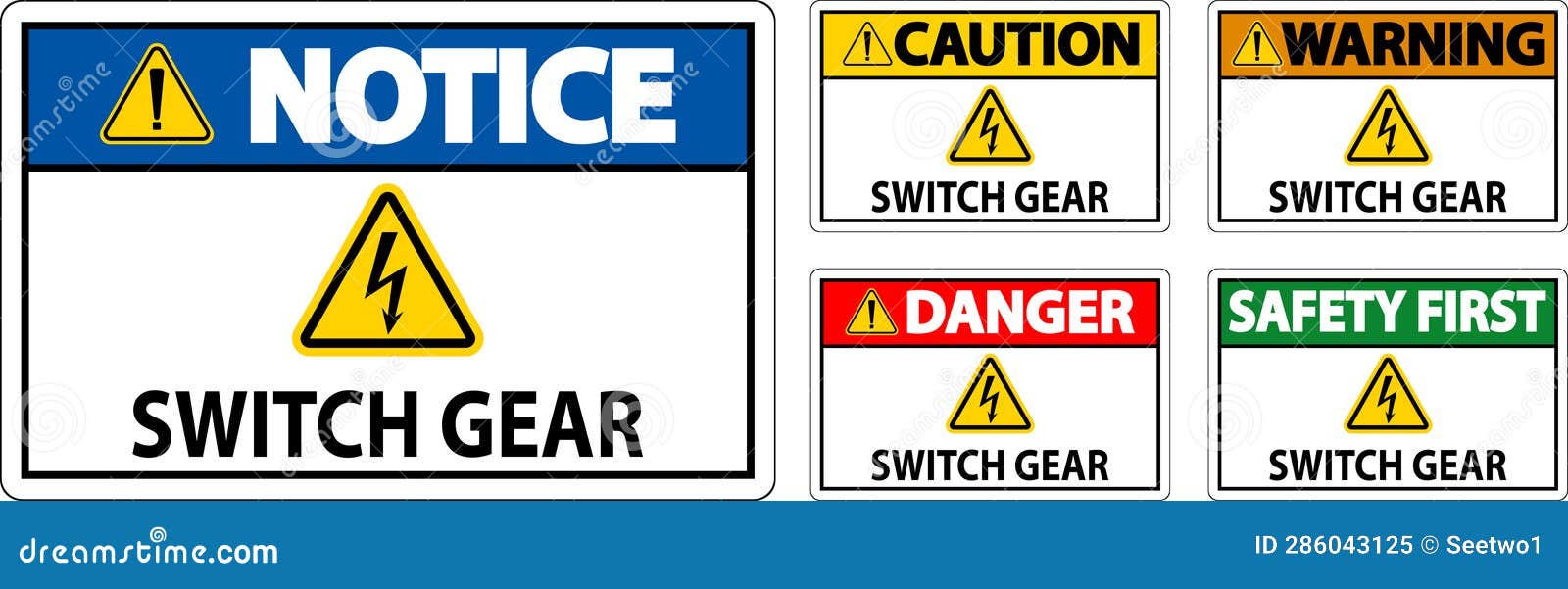 Caution Sign, Switch Gear Sign Stock Vector - Illustration of industry ...