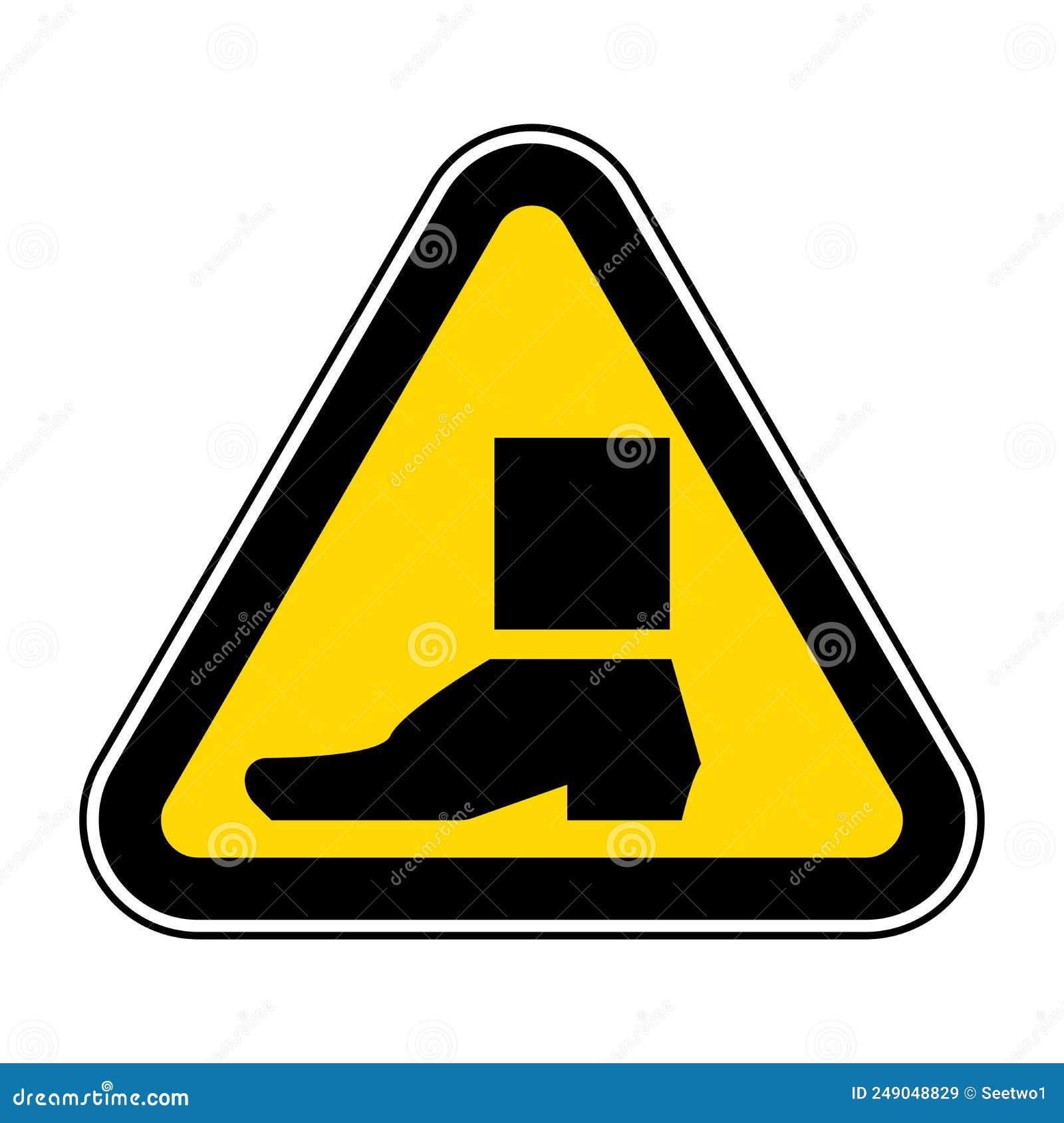 Caution Sign Wear Protective Equipment With Ppe Symbols Stock Vector