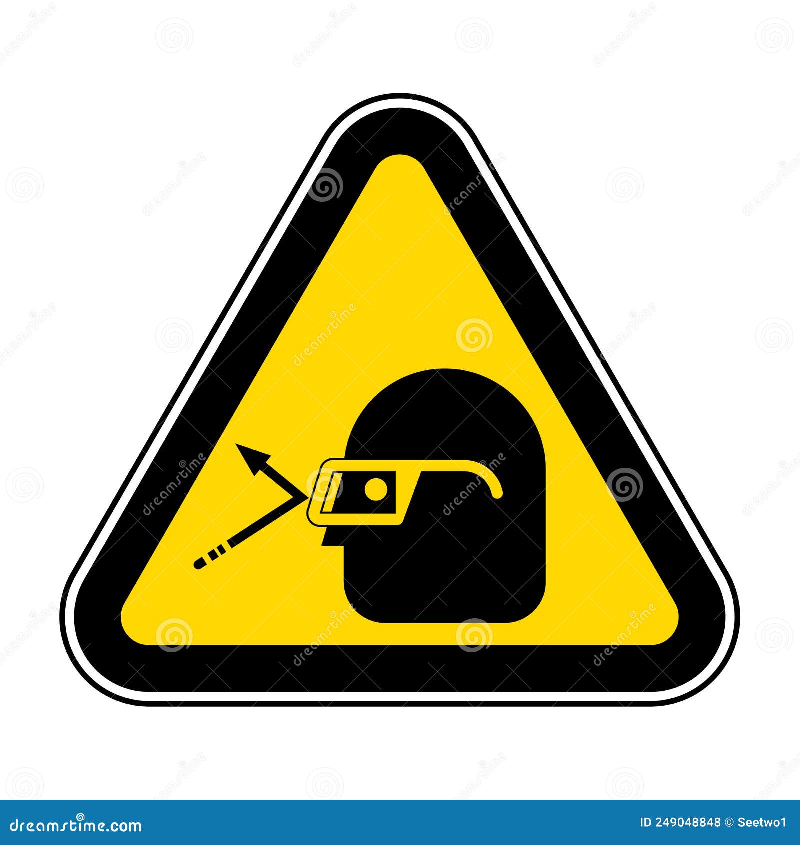 Caution Sign Wear Protective Equipment With Ppe Symbols Stock Vector