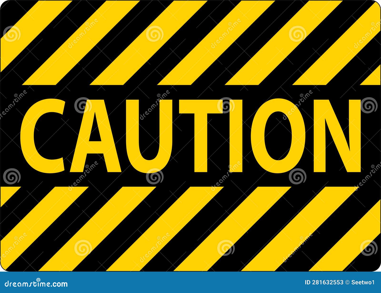 Caution Sign on White Background Stock Vector - Illustration of icon ...