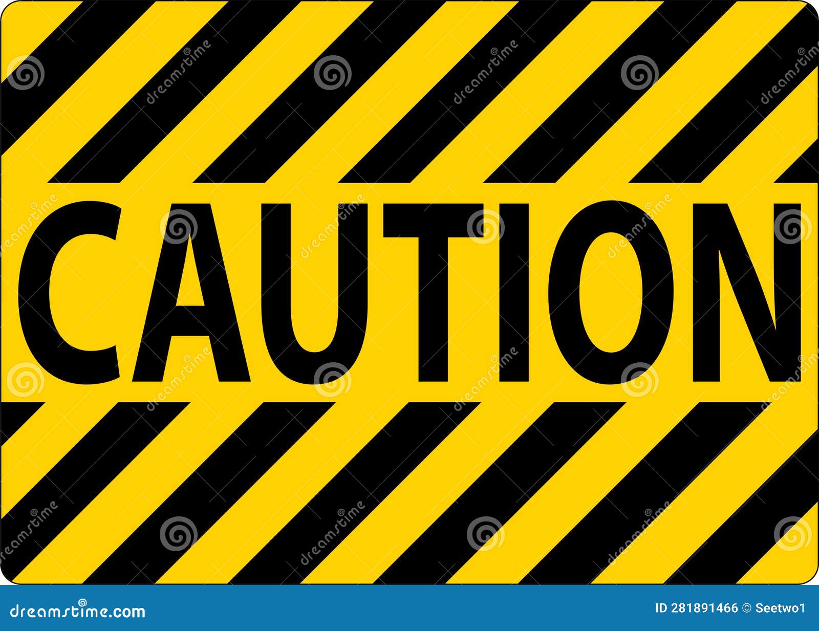 Caution Sign on White Background Stock Vector - Illustration of beware ...