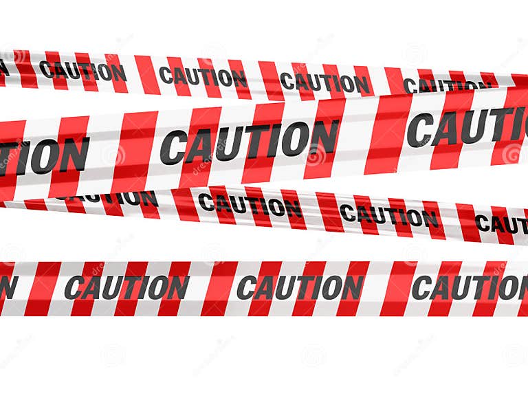 Caution signs stock illustration. Illustration of ribbon - 31289888