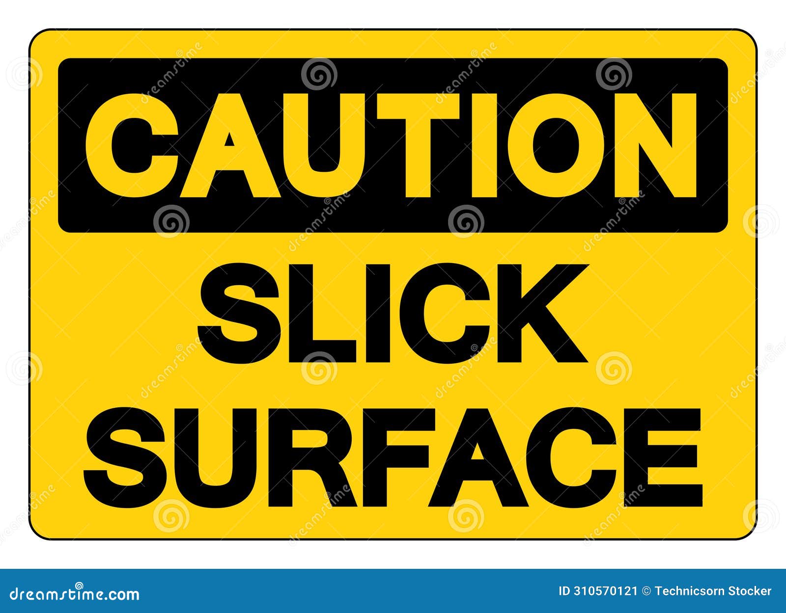 Caution Slick Surface Symbol Sign,Vector Illustration, Isolate on White ...