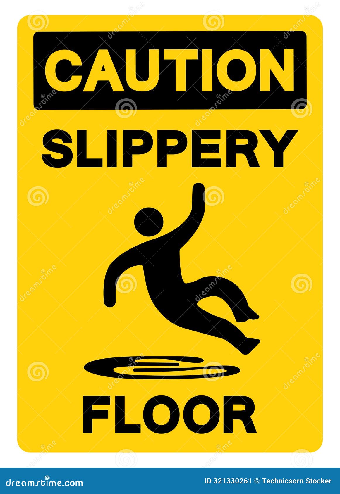 Caution Slippery Floor Symbol Sign,Vector Illustration, Isolate on ...