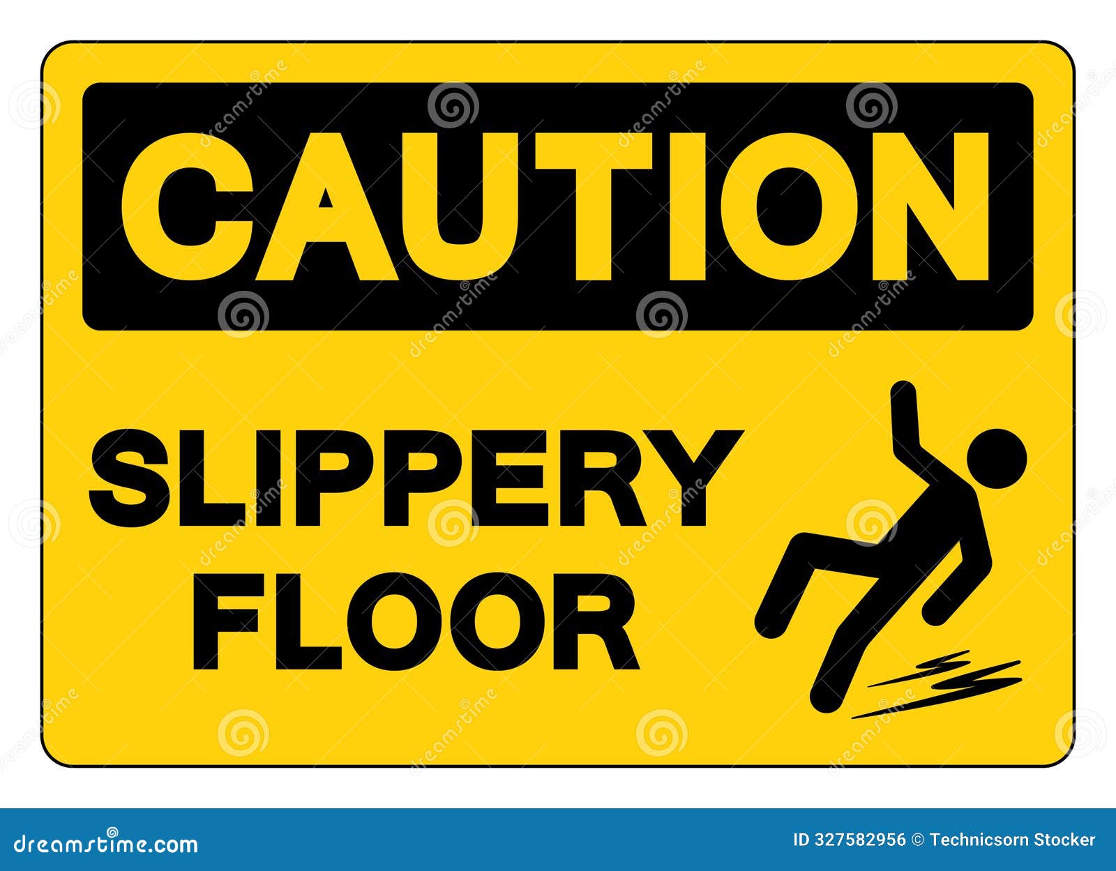 Caution Slippery Floor Symbol Sign,Vector Illustration, Isolate on ...