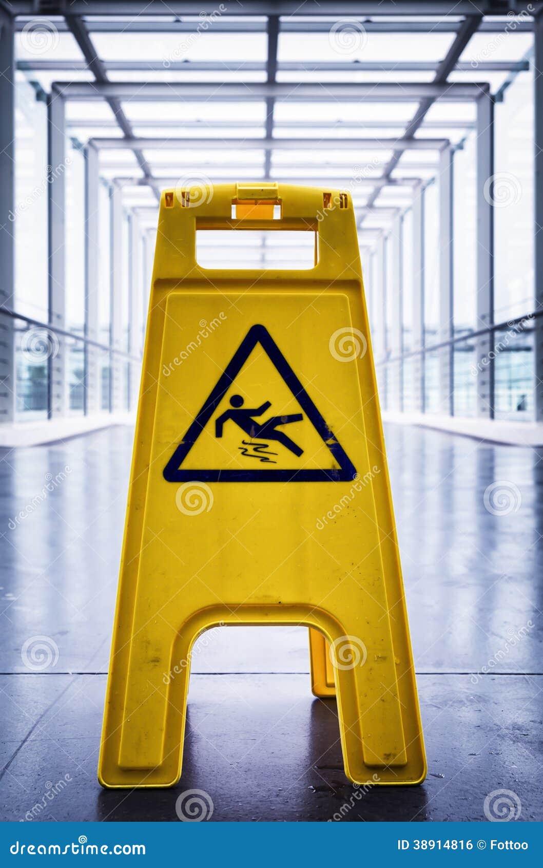 Caution Slippery Surface Sign Stock Photo - Image of slippery, accident ...
