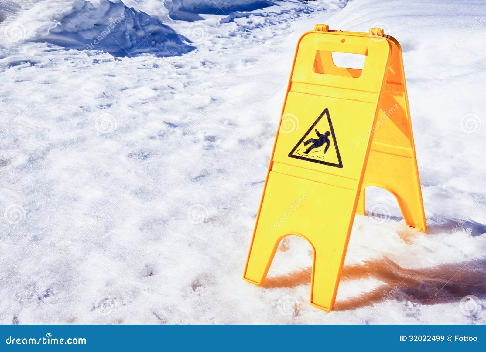 Caution Slippery Surface Sign Stock Image - Image of slippery, object ...