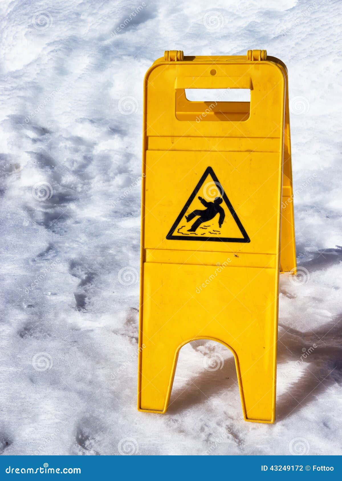 Caution Slippery Surface Sign Stock Photo - Image of caution, warning ...