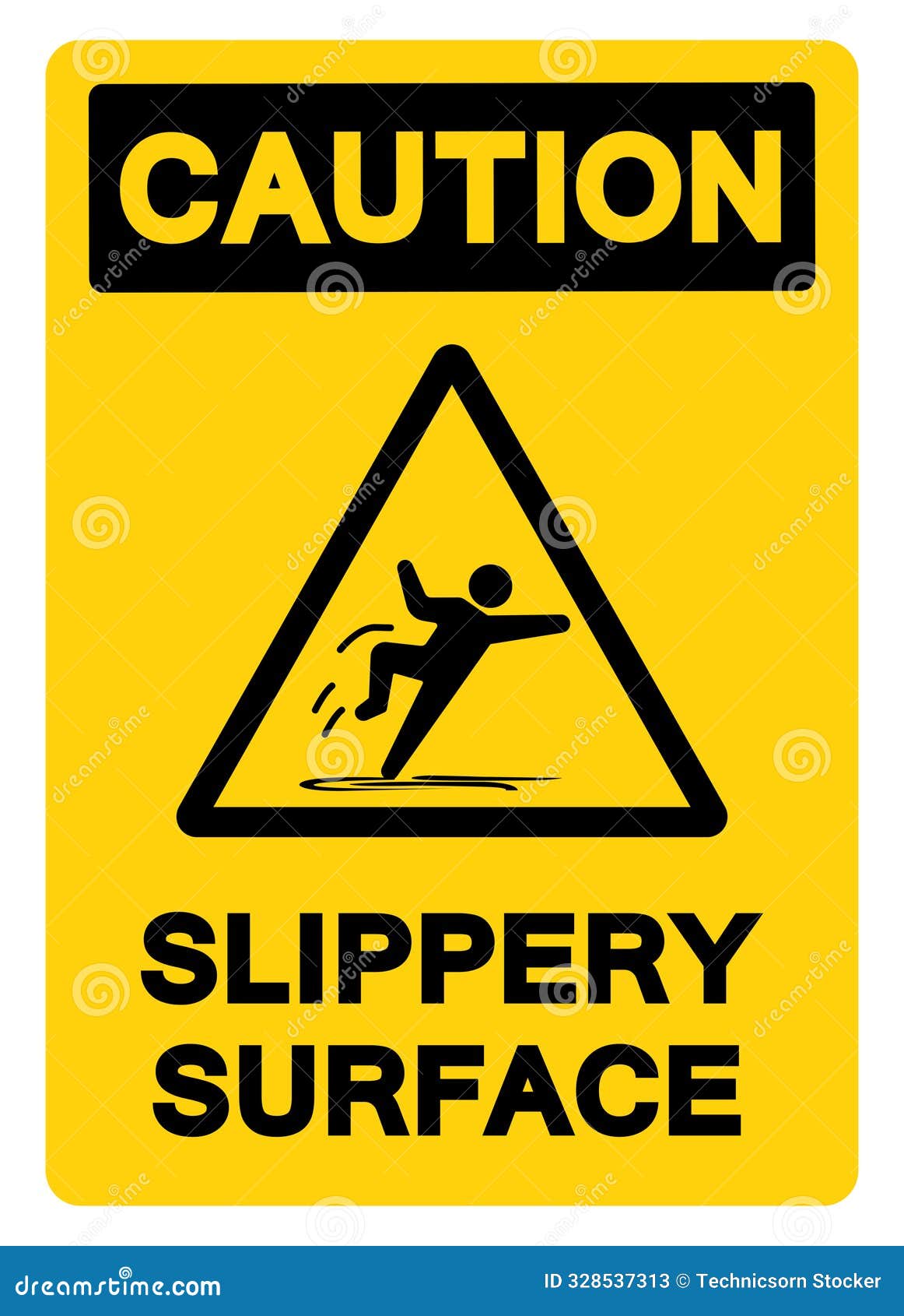Caution Slippery When Wet Symbol Sign,Vector Illustration, Isolate On ...
