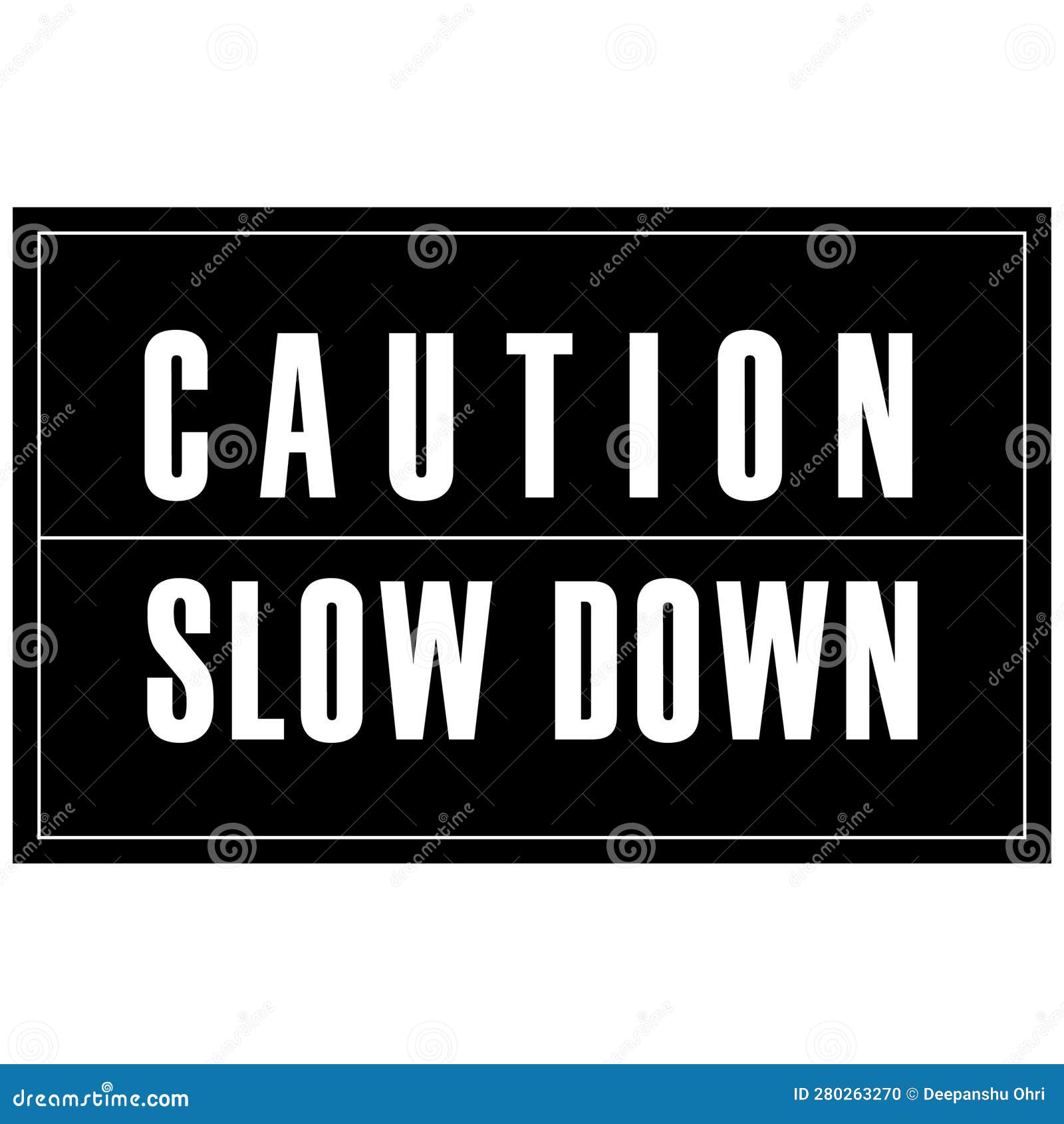 Go Slow Safety Bumps Sign On White Background Cartoon Vector ...