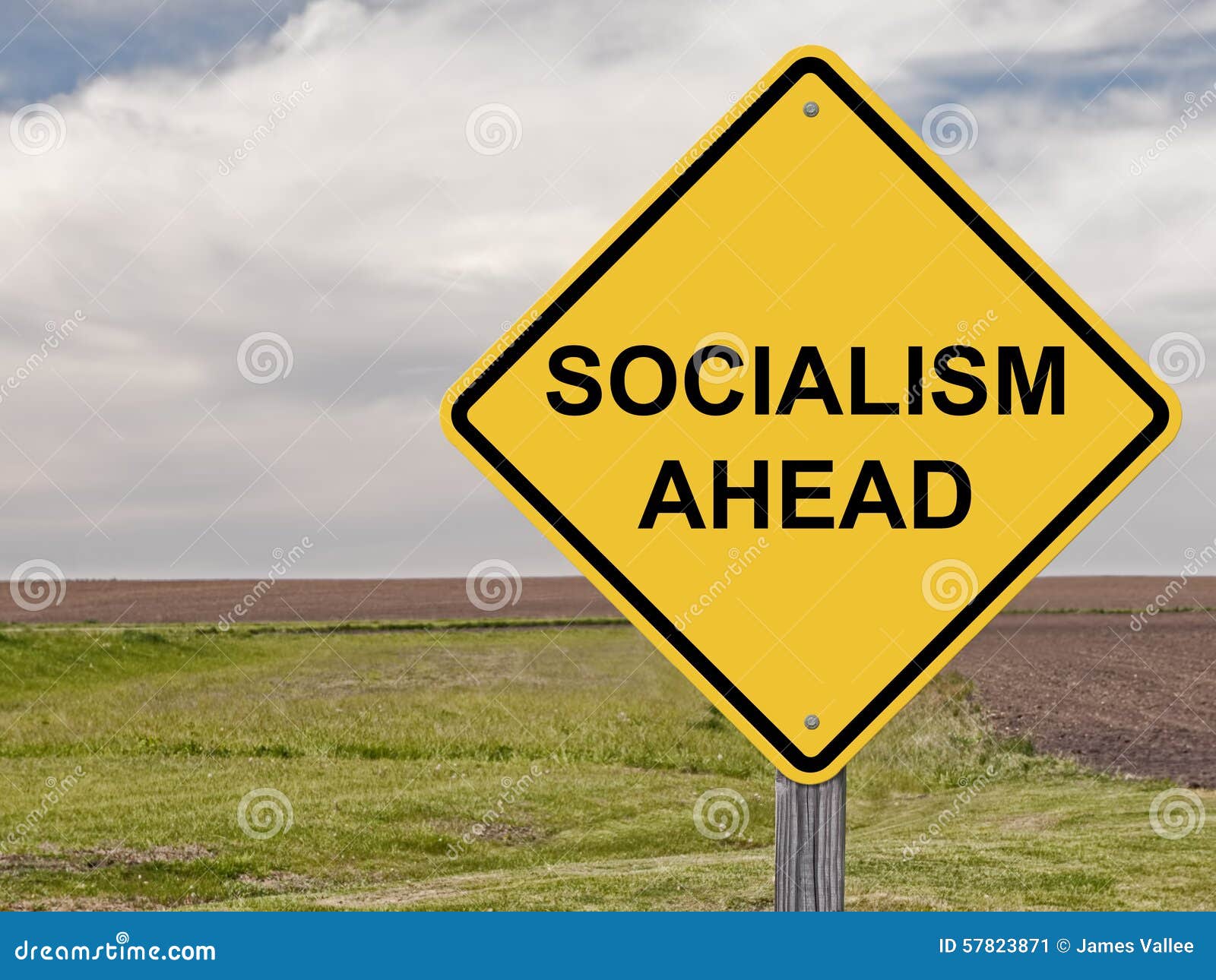 Caution - Socialism Ahead stock image. Image of resistance - 57823871