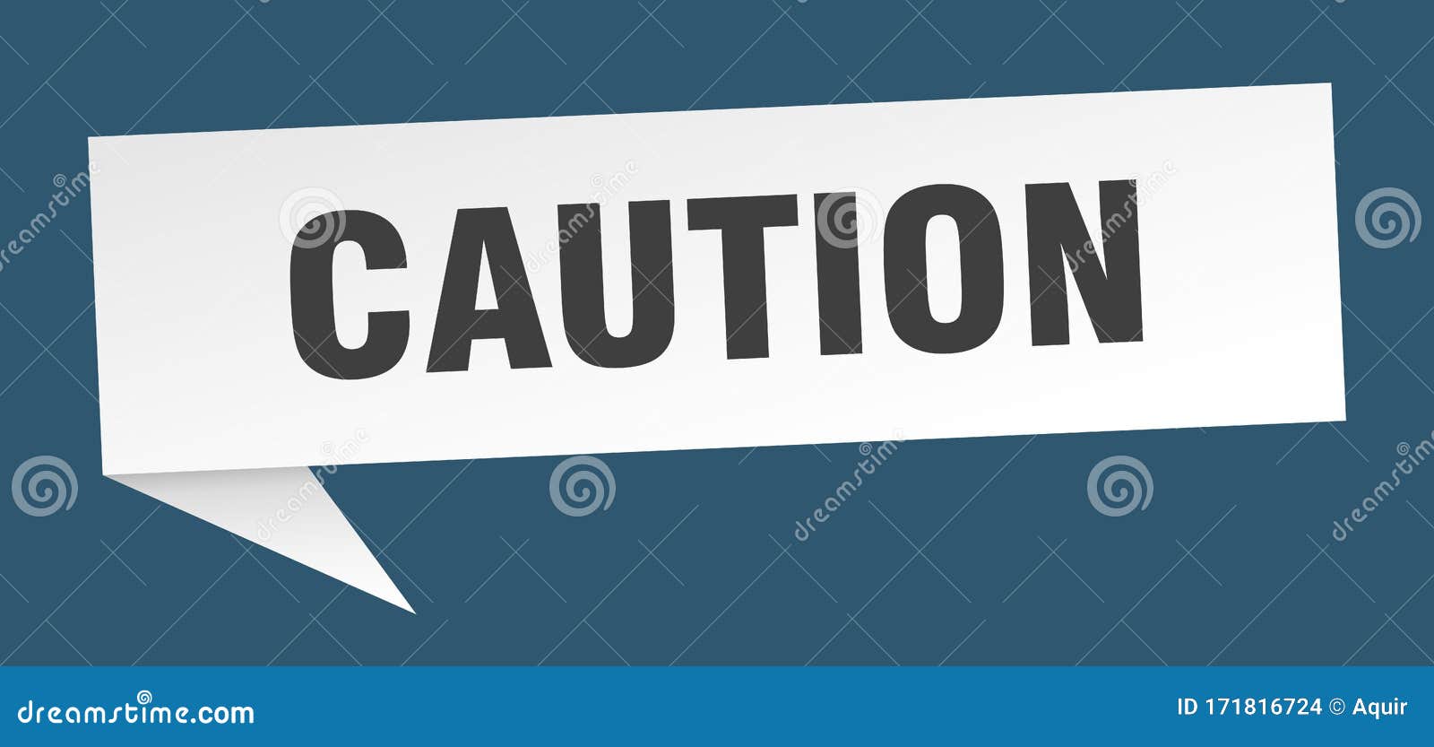 Caution Speech Bubble. Caution Ribbon Sign Stock Vector - Illustration ...