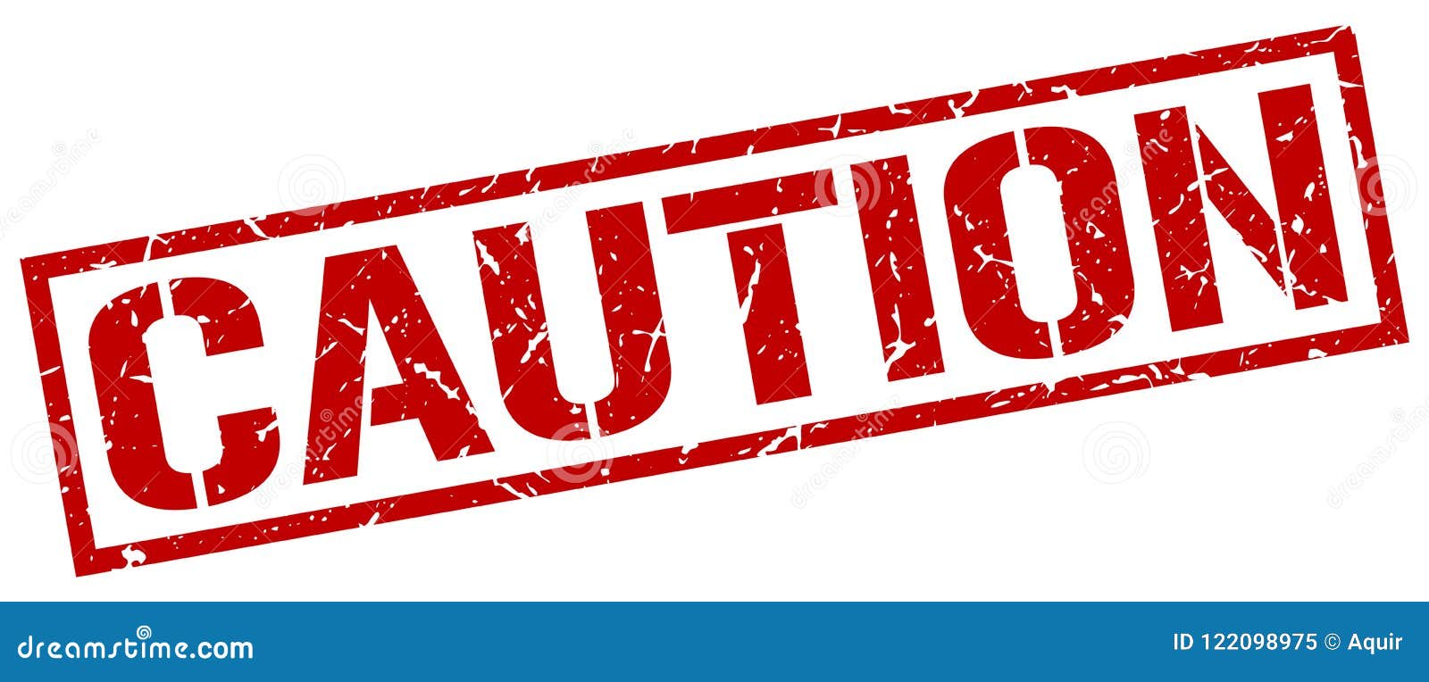 Caution stamp stock vector. Illustration of square, grungy - 122098975