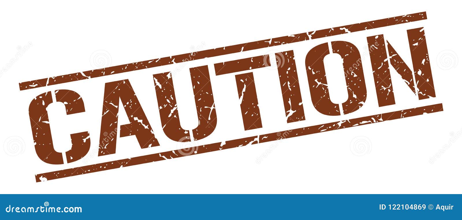 Caution stamp stock vector. Illustration of square, seal - 122104869