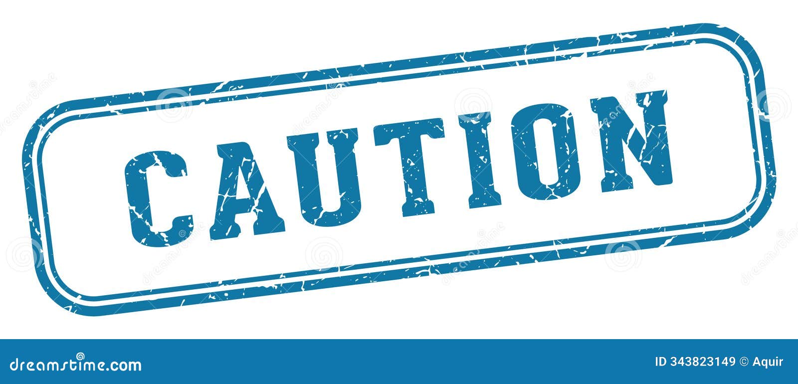 Caution Stamp. Caution Rectangular Stamp on White Background Stock ...