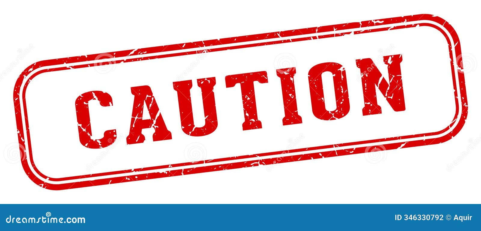 Caution Stamp. Caution Rectangular Stamp on White Background Stock ...