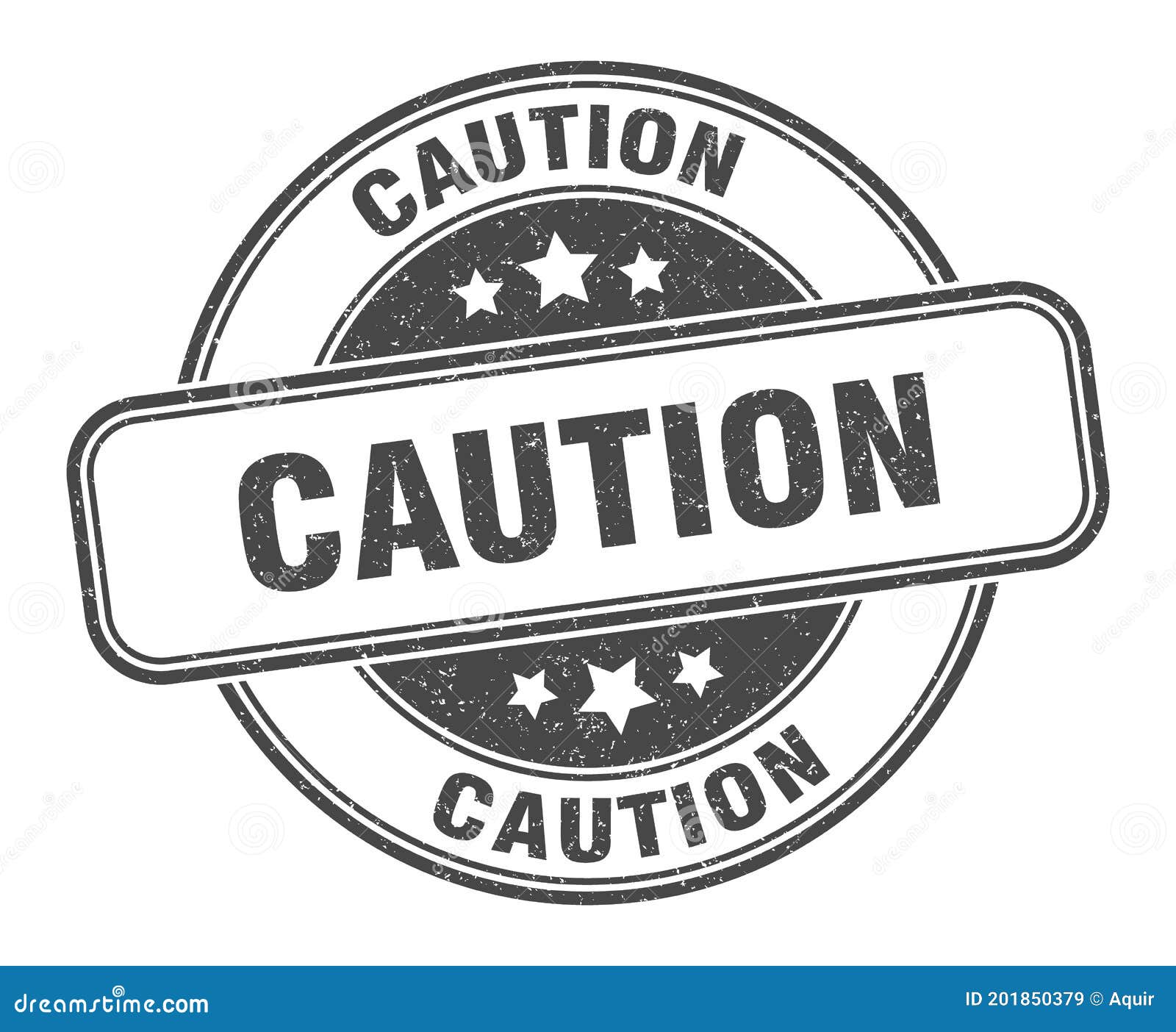 Caution Stamp. Caution Round Grunge Sign Stock Vector - Illustration of ...