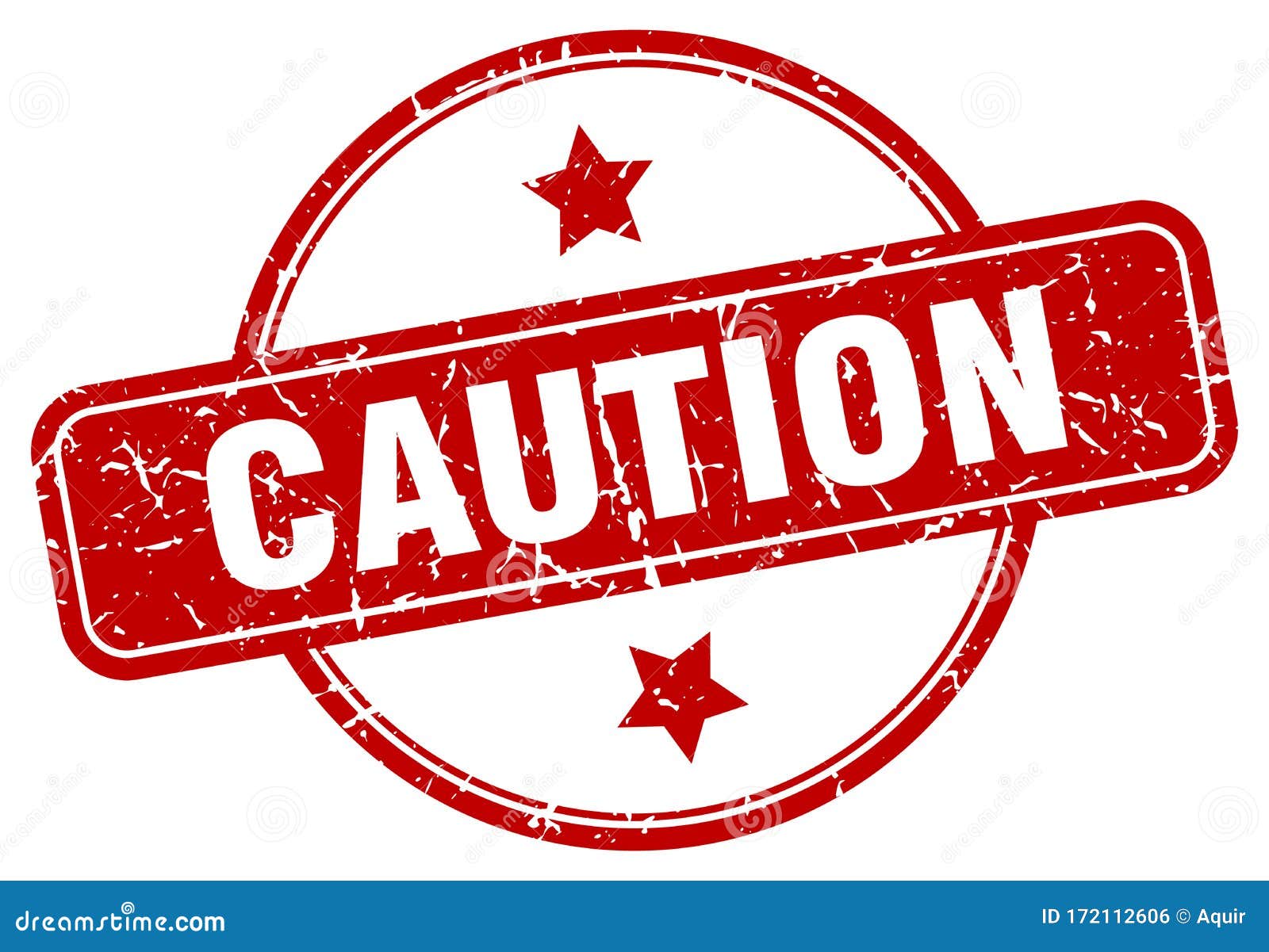 Caution Stamp. Caution Round Grunge Sign Stock Vector - Illustration of ...