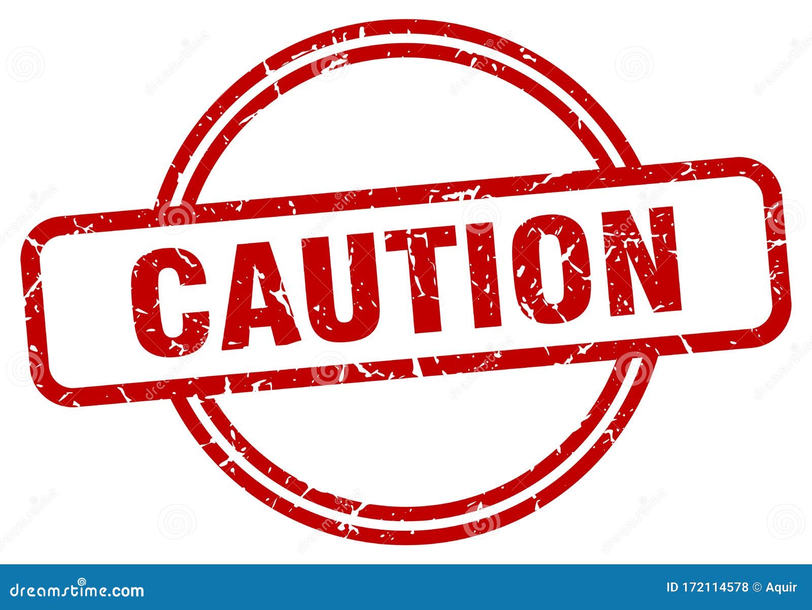 Caution Stamp. Caution Round Grunge Sign Stock Vector - Illustration of ...