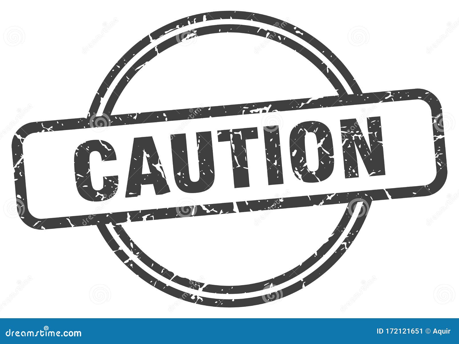 Caution Stamp. Caution Round Grunge Sign Stock Vector - Illustration of ...
