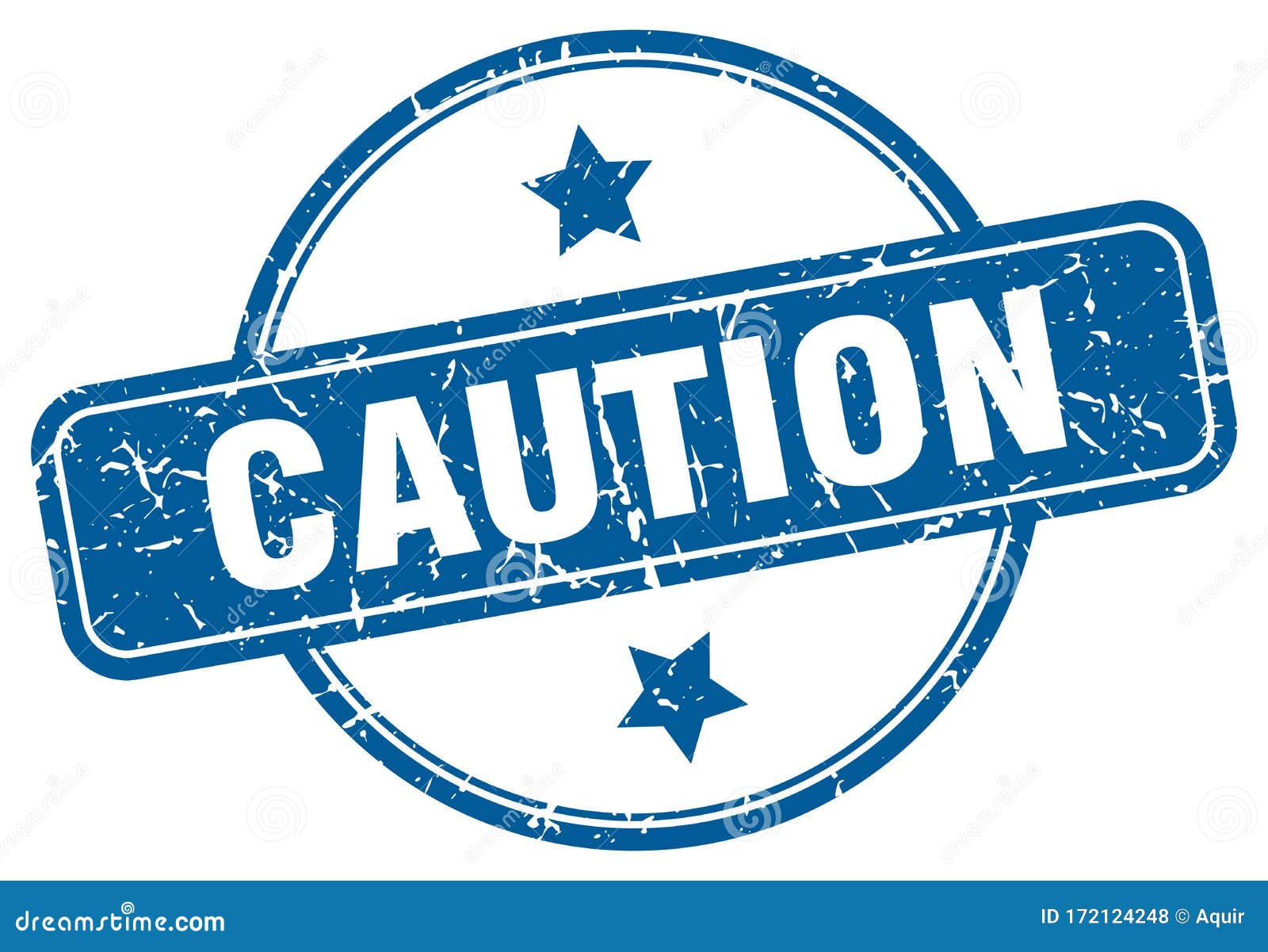 Caution Stamp. Caution Round Grunge Sign Stock Vector - Illustration of ...
