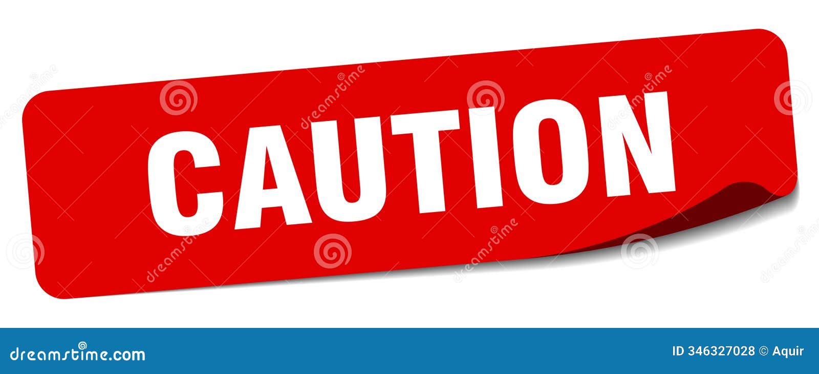 Caution Sticker. Caution Label Stock Vector - Illustration of sticker ...