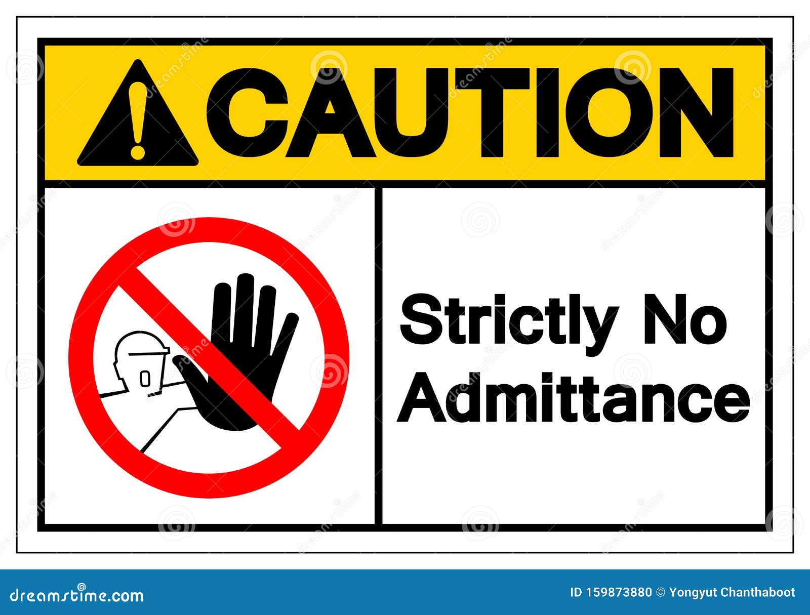 Notice Strictly No Admittance Symbol Sign ,Vector Illustration, Isolate ...