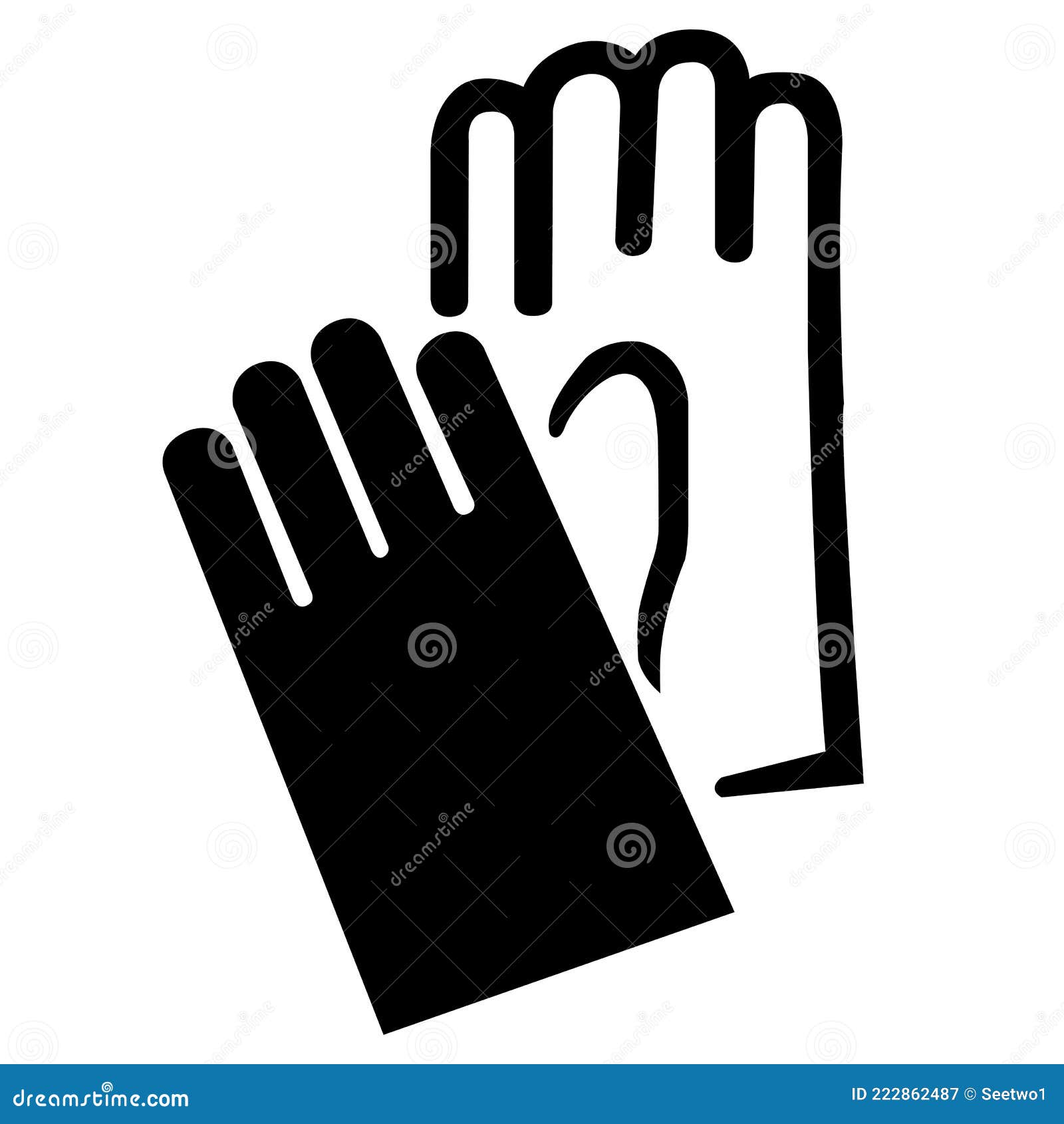 Caution Symbol Wear Hand Protection Sign Stock Vector - Illustration of ...