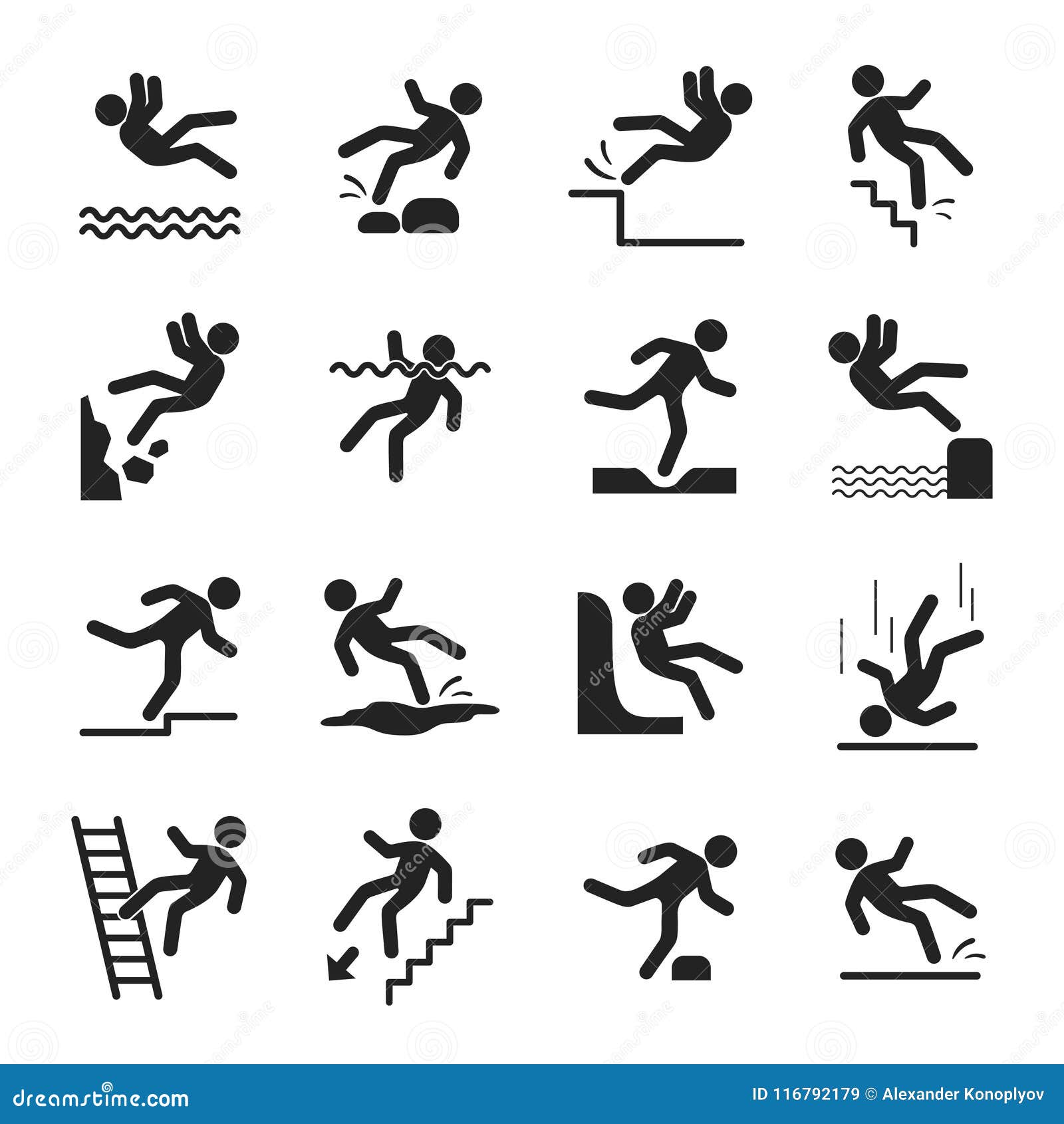 Caution symbols set stock vector. Illustration of careful - 116792179