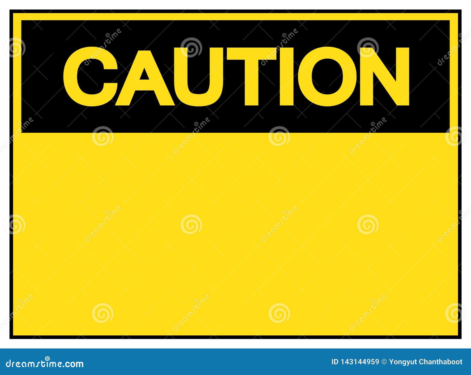 Caution Tag Template Label Symbol Sign, Vector Illustration, Isolate on ...