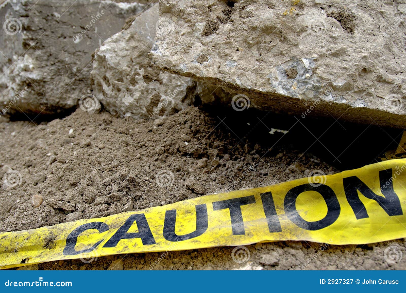 Caution Tape stock image. Image of yellow, stones, pebbles - 2927327