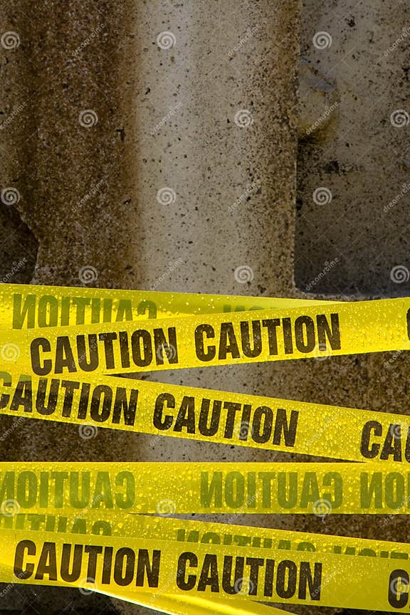 Caution Tape stock image. Image of rough, danger, concrete - 6922529