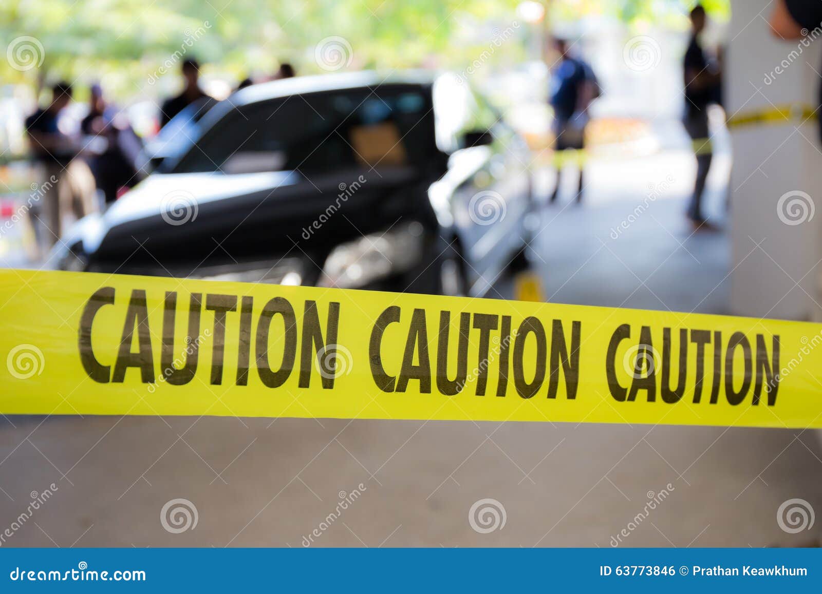 Caution Tape for Crime Scene Stock Photo - Image of forensic, vehicle ...