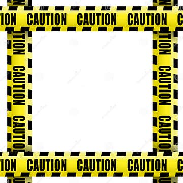 Caution tape frame stock illustration. Illustration of dimensional ...