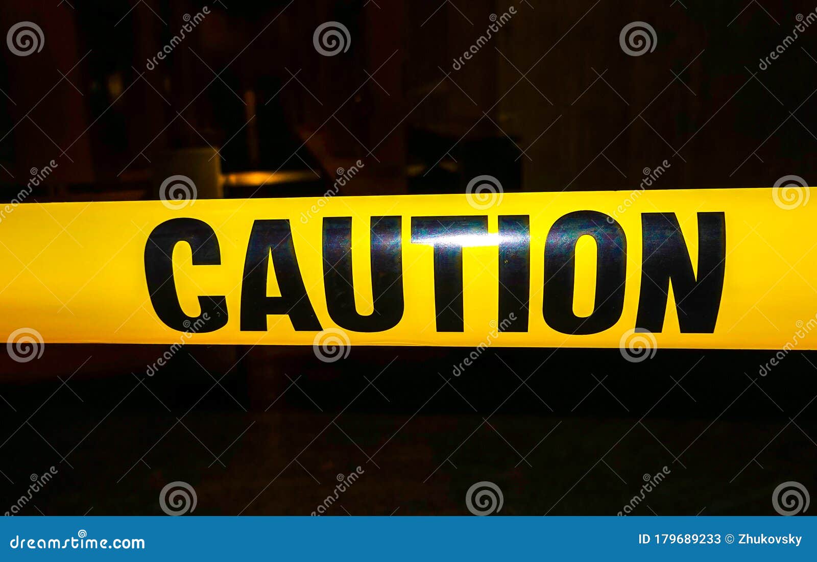 Caution Tape Prevents Problems Stock Image - Image of plastic ...