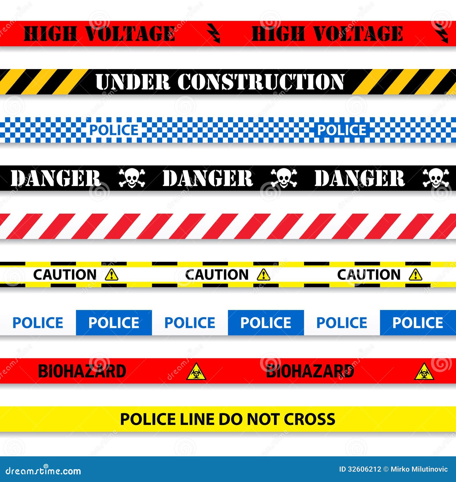 Caution tapes seamless stock illustration. Illustration of access ...
