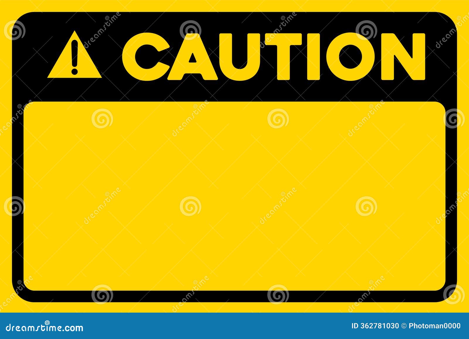 Caution template sign stock illustration. Illustration of color - 362781030