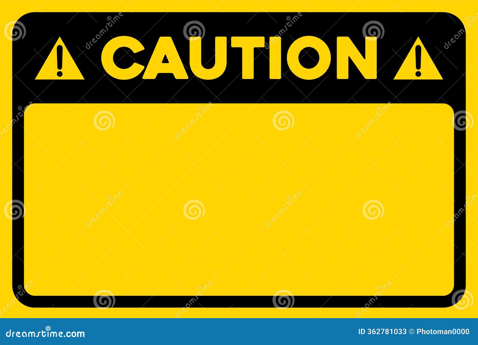 Caution template sign stock illustration. Illustration of protection ...
