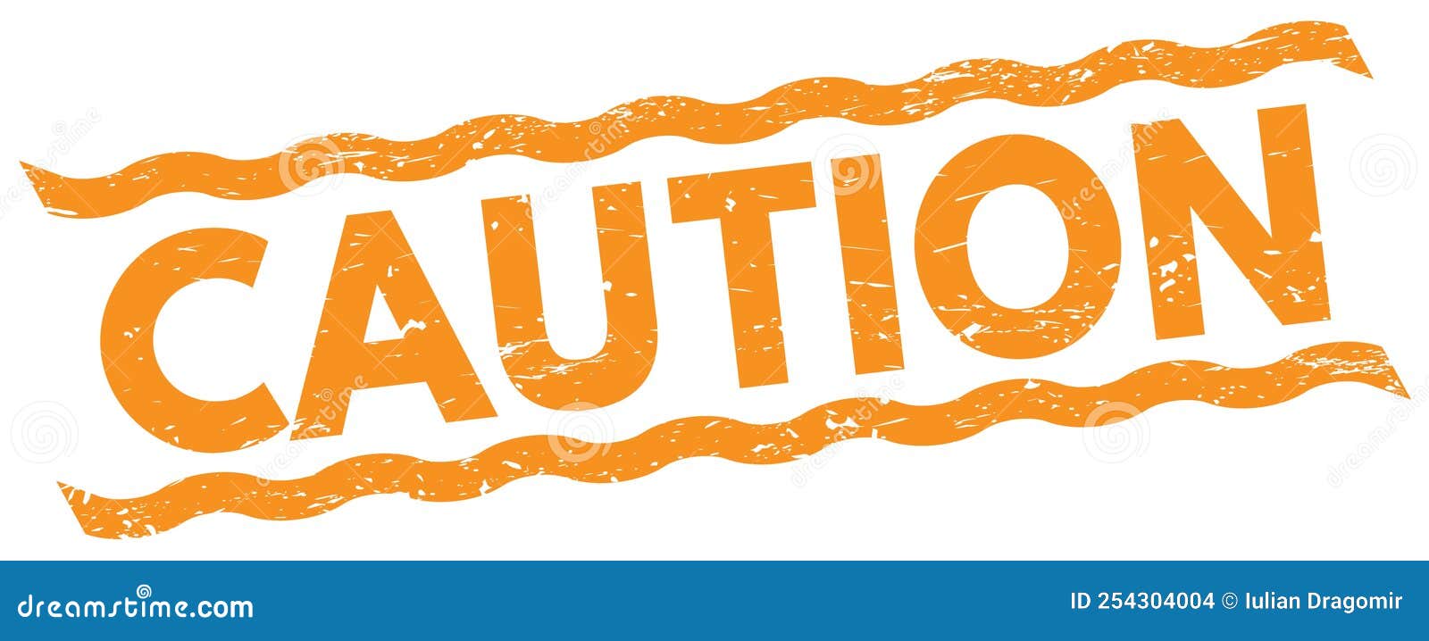 CAUTION Text on Orange Lines Stamp Sign Stock Illustration ...