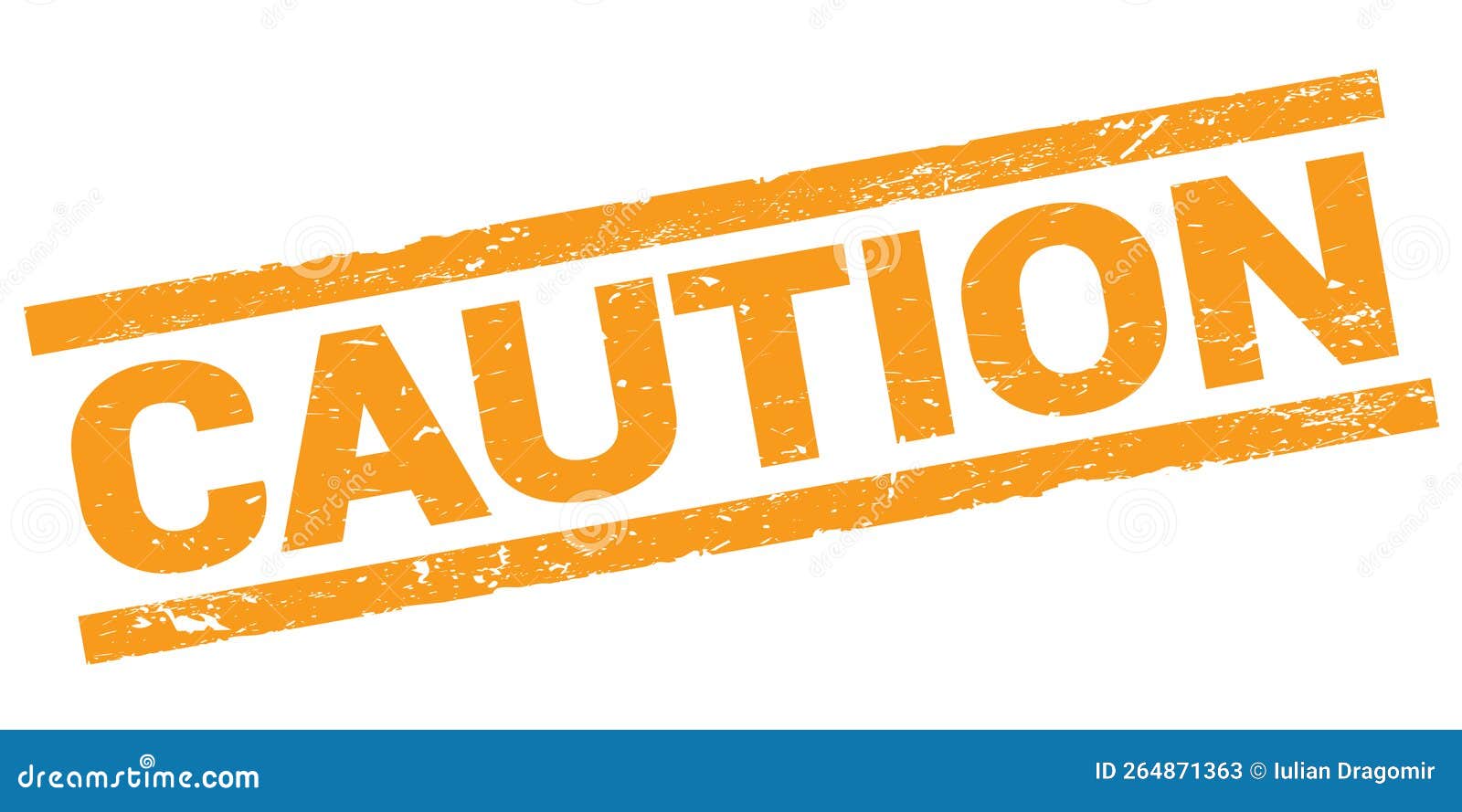 CAUTION Text on Orange Rectangle Stamp Sign Stock Illustration ...