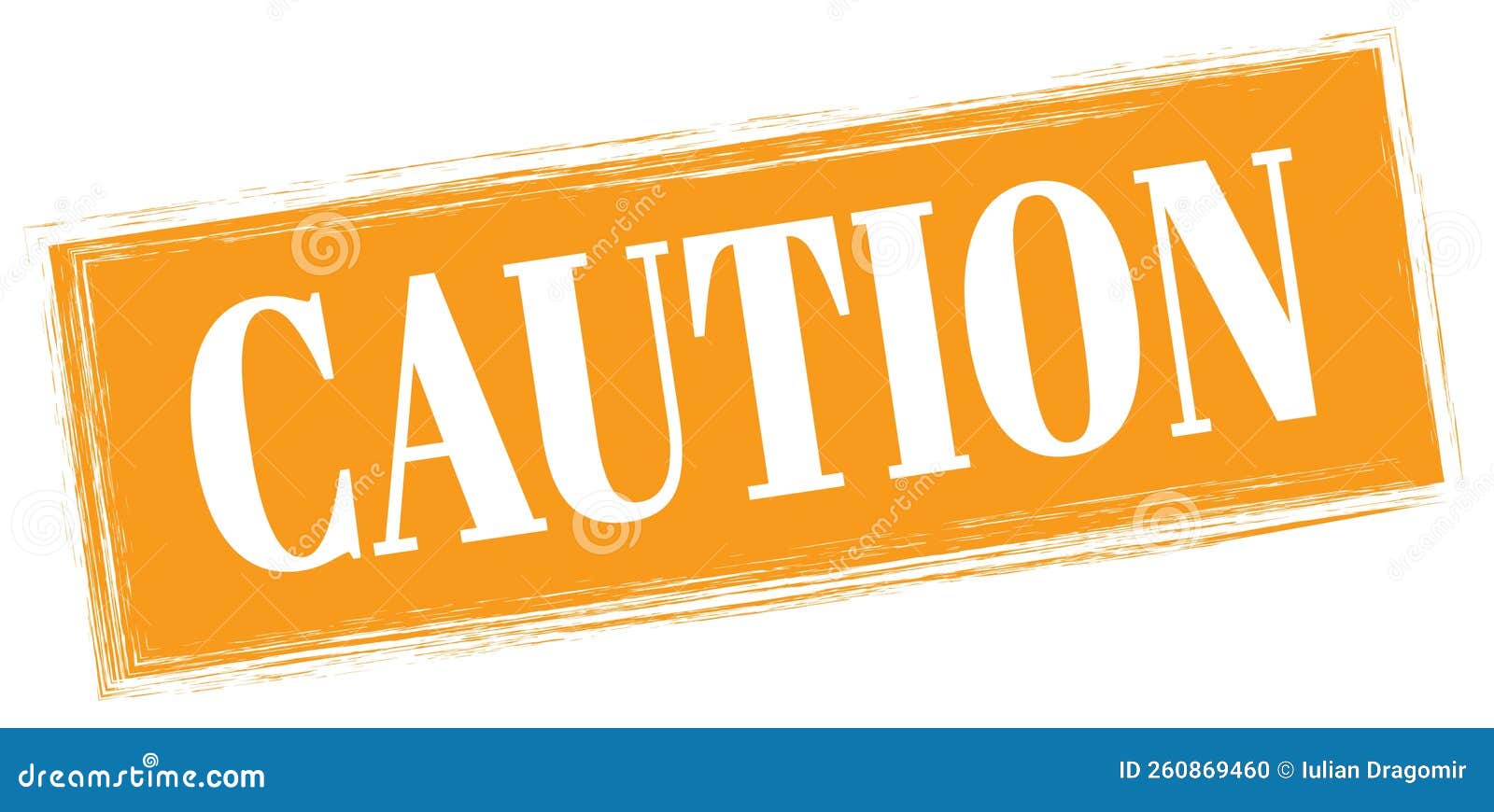 CAUTION Text Written on Orange Stamp Sign Stock Illustration ...