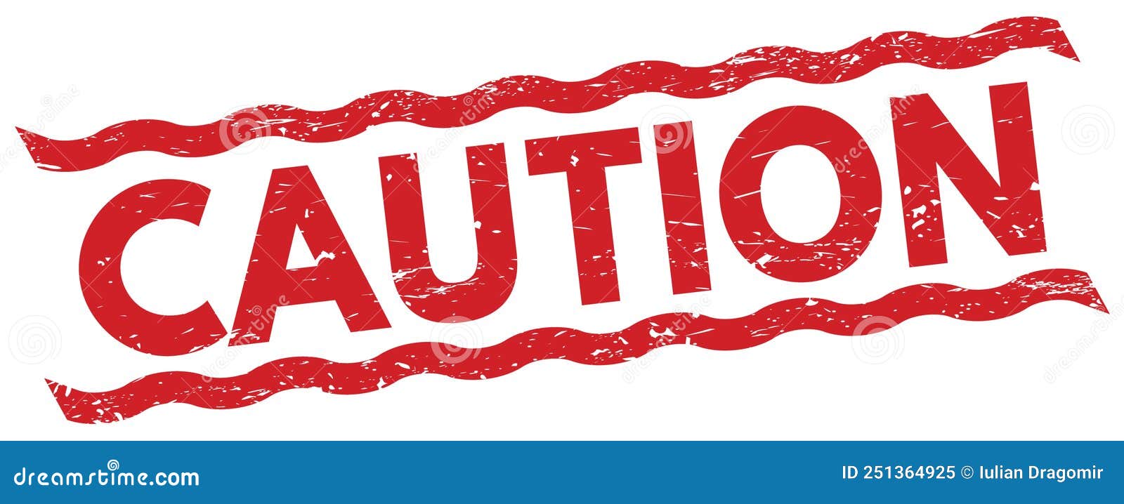 CAUTION Text on Red Lines Stamp Sign Stock Illustration - Illustration ...