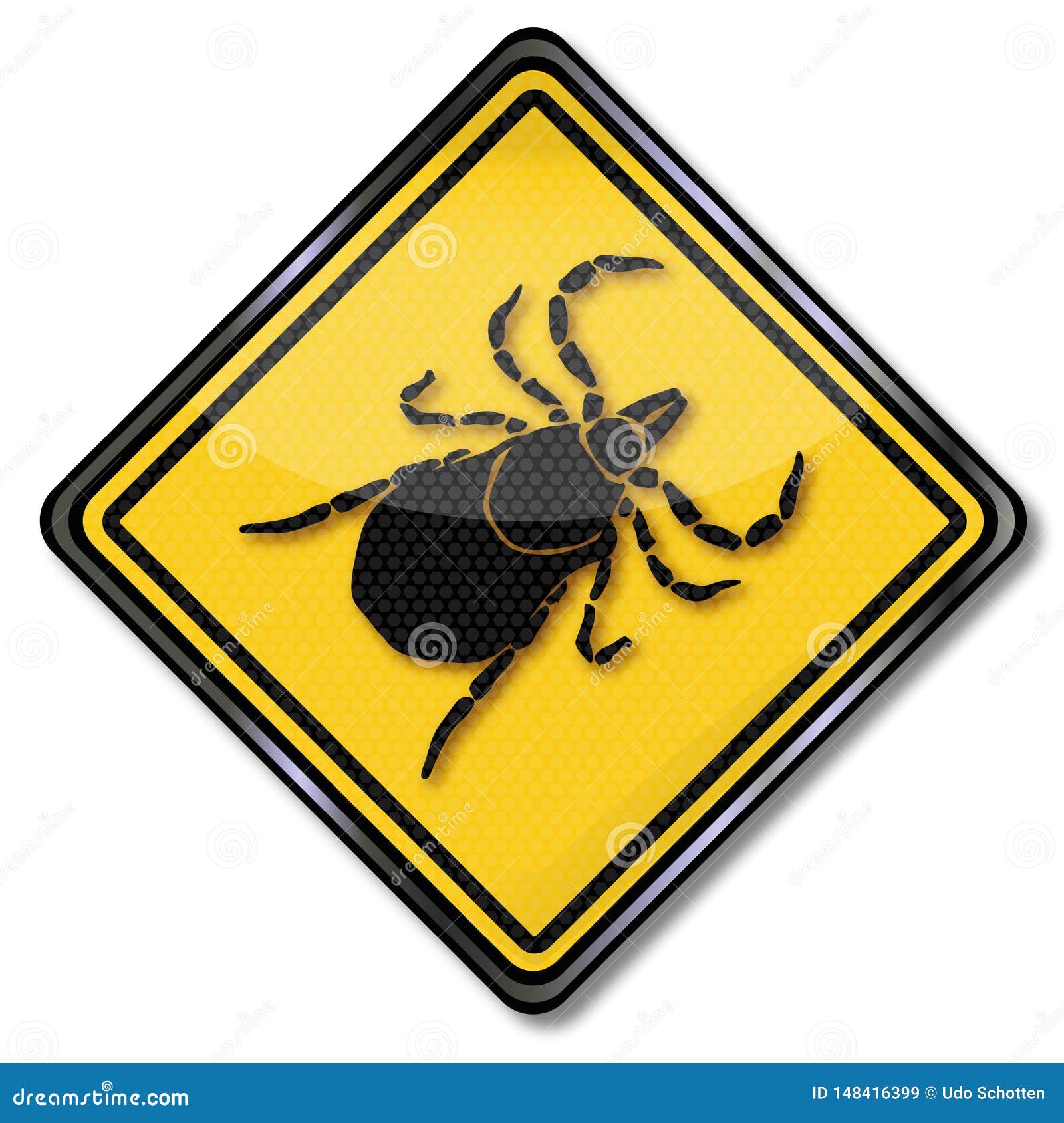 Caution Ticks and Tick Bites Stock Vector - Illustration of infection ...
