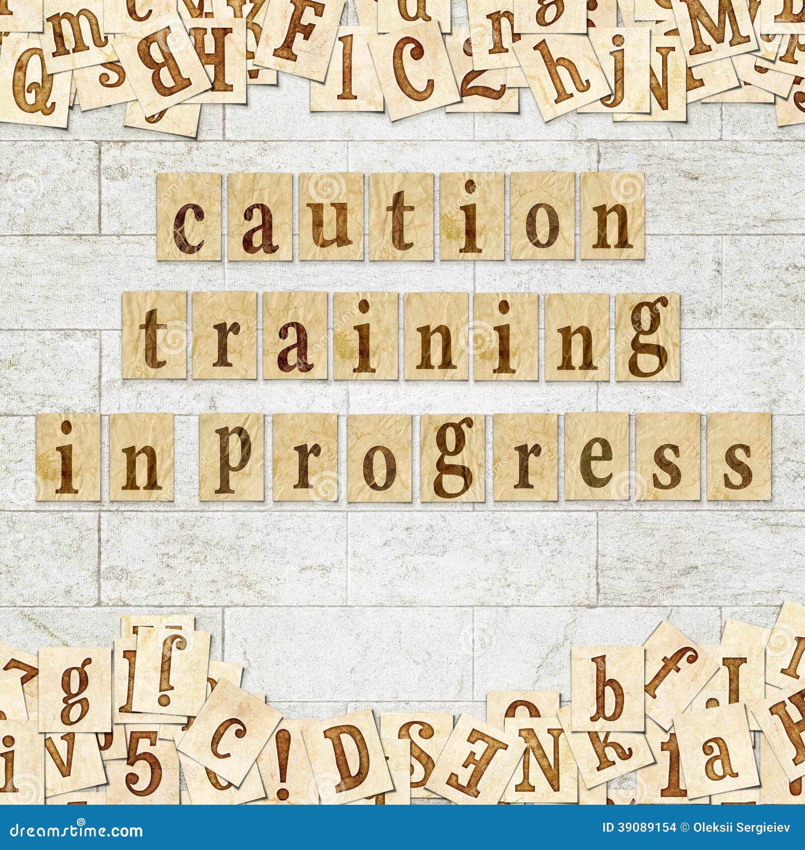 Caution Training in Progress Stock Photo - Image of protection, concept ...