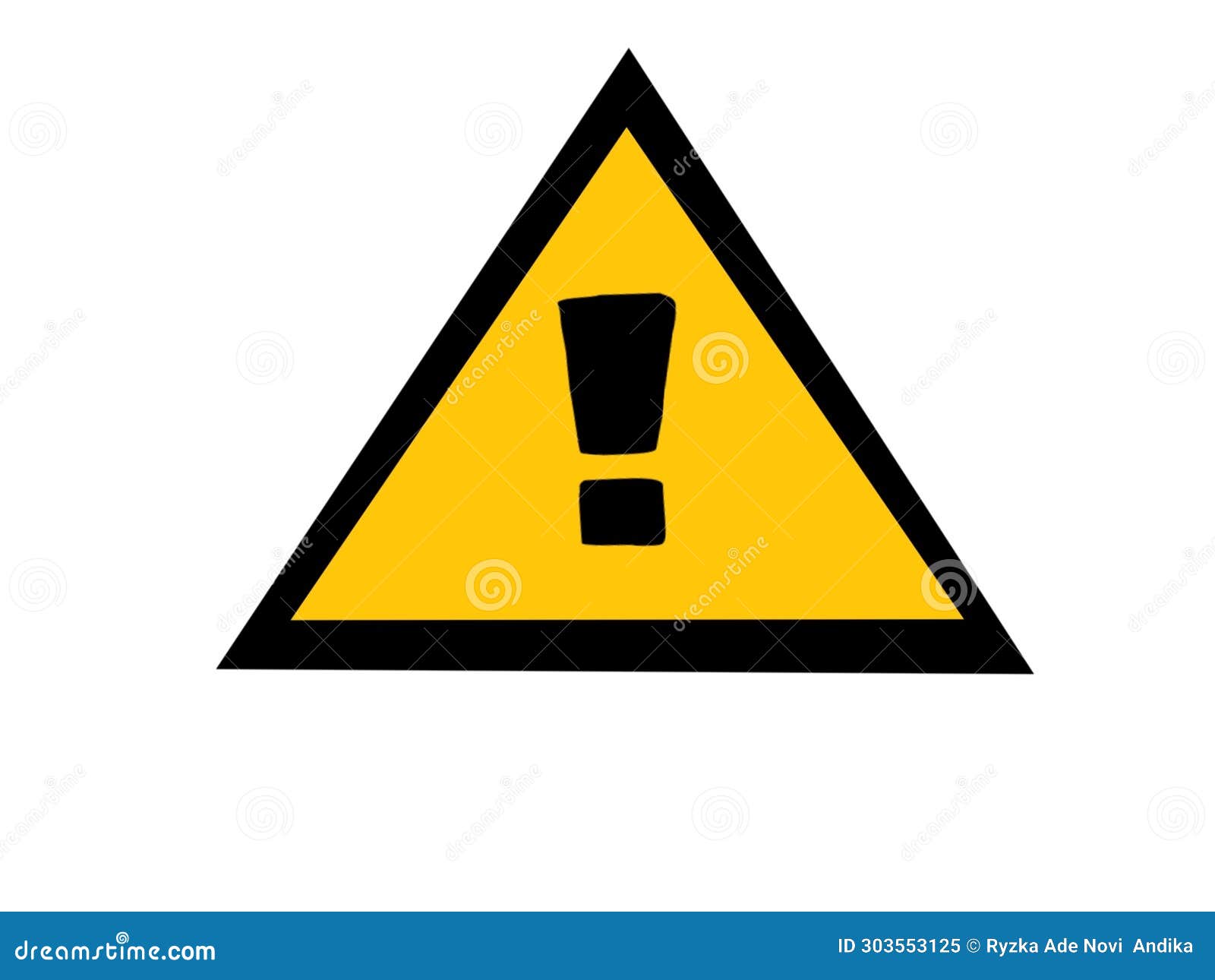 Caution Triangle Label on the Traffic Sign Stock Illustration ...