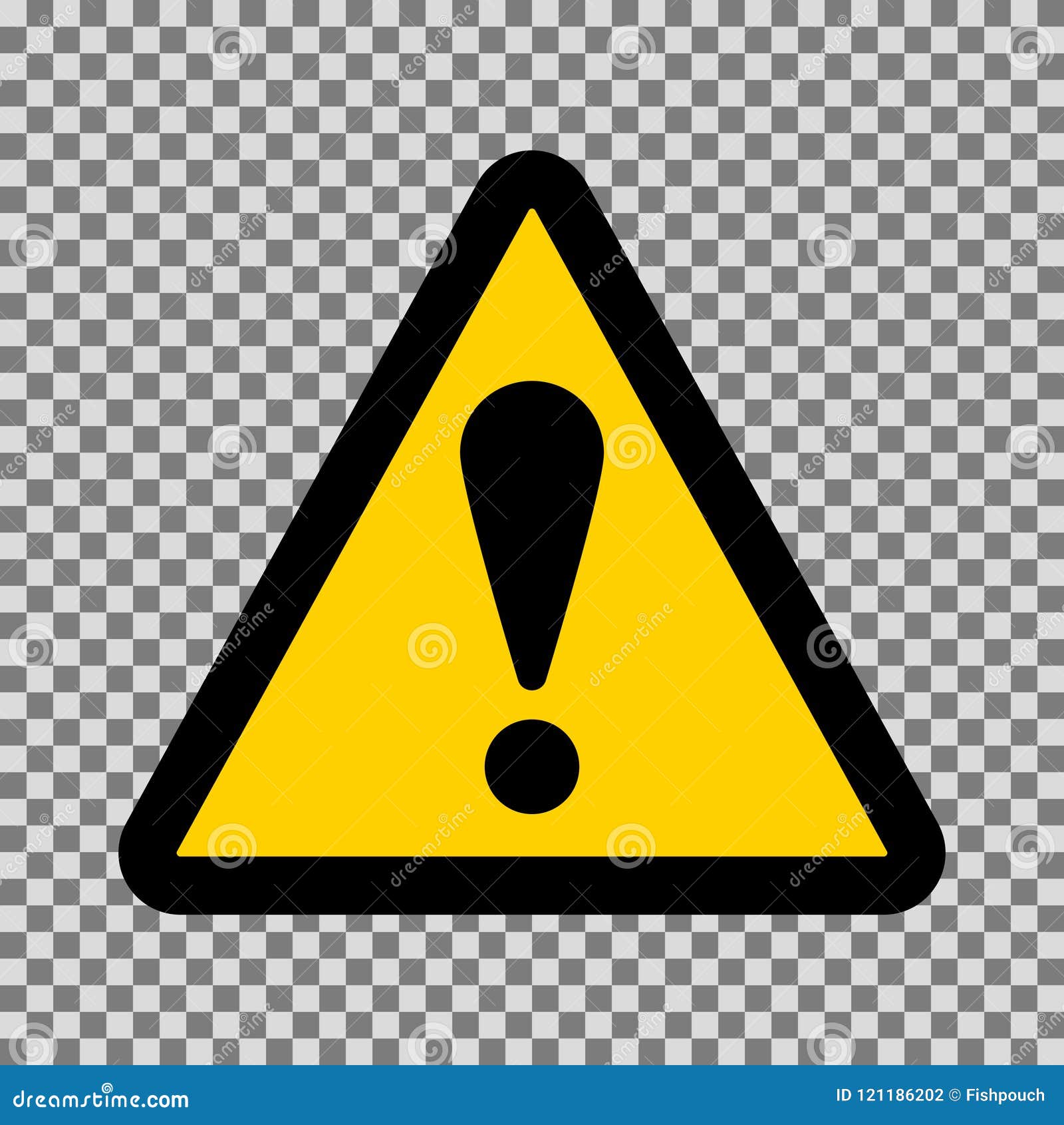 Caution Triangle Sign Vector. Stock Vector - Illustration of reflector ...