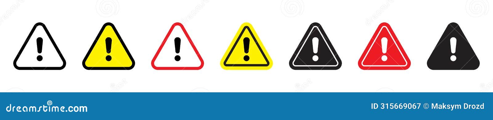 Caution Triangular Signs. Danger, Warning Sign, Attention Sign. Danger ...