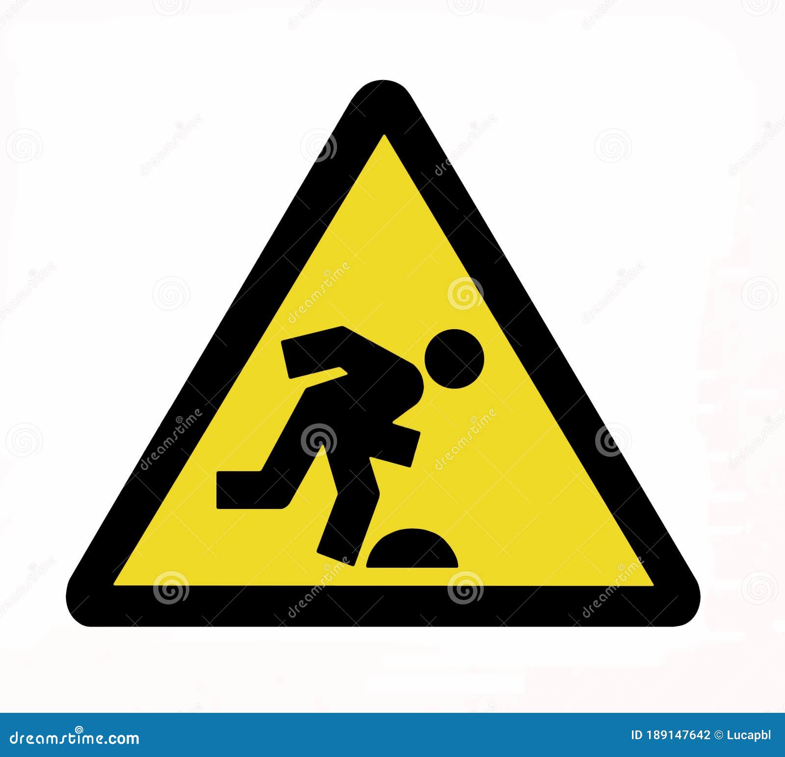Caution, Tripping Hazard Sign. Watch Your Steps Stock Illustration ...